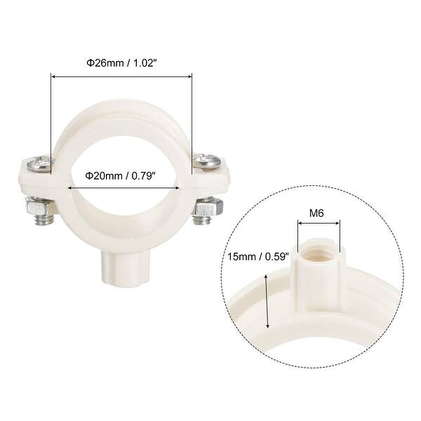 20mm Dia Pipe Hose Clips PVC Bracket Clamps Split Ring Hangers for Pipe ...