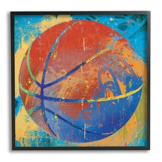 Stupell Urban Splatter Sports Basketball Framed Giclee Art, Design by ...