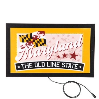 18 in. x 11 in. Maryland Old Line State Plug-in LED Lighted Wall Décor ...