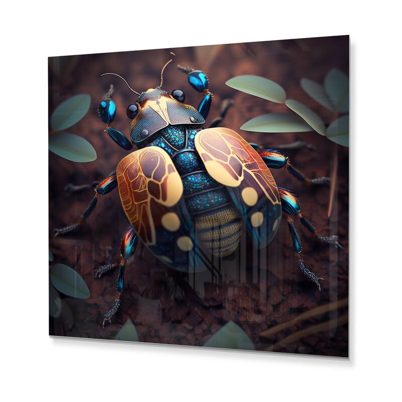 Designart 'Macro Closeupt Of A Bug Insect' Animals Insert Metal Wall ...