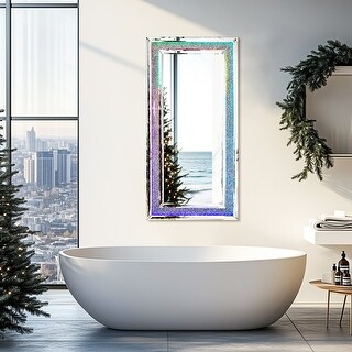 8 Colors Led RGB Modern Mirror,Crushed Diamond RGB Wall Mirror W ...
