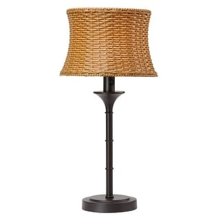 Pocologan Tan 25.25-inch Outdoor Table Lamp by Havenside Home - 12.5L x ...