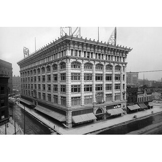 Pardridge & Blackwell Building Black and White Gallery Wrapped Canvas ...
