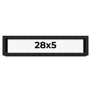 28x5 Shadow Box Black Rustic Barnwood Display Frame | 1.125 Inch Deep ...