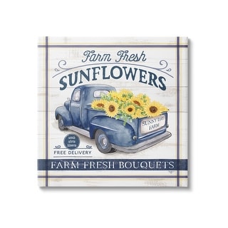 Stupell Farm Fresh Sunflowers Ad Canvas Wall Art Design by Mollie B ...