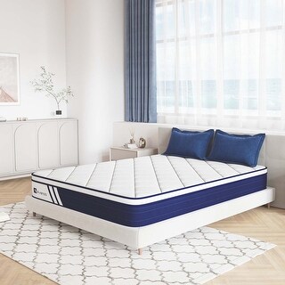 Avenco 12'' Gel Memory Foam and Pocketed Springs Hybrid Mattress in a ...