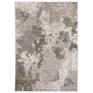Lisieux Grey/Ivory Abstract Area Rug - Bed Bath & Beyond - 34848733