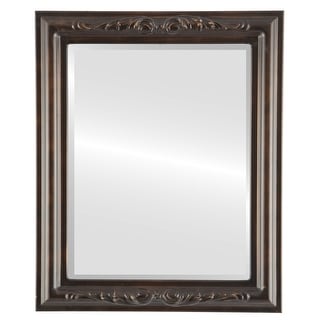 Florence Framed Rectangle Mirror in Rubbed Bronze - Antique Bronze ...