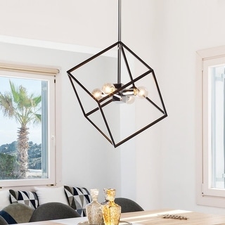 4-light Geometric Pendant Light - Chrome - Bed Bath & Beyond - 36723680