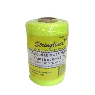 Stringliner 35412 Twisted Mason Line Reel Refill, Yellow, 540' - Bed ...