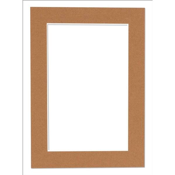 16x20 Mat Bevel Cut for 12x16 Photos - Acid Free Aged Oak Brown Precut ...