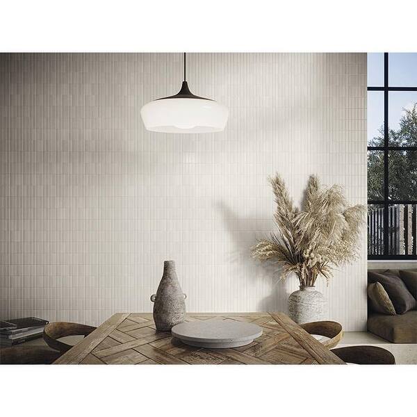 BATCH | Kaleido 8X8 | Ceramic Wall Tile | White | "Pre Scored Grout ...