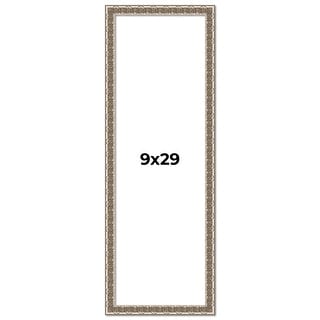 9x29 Frame Silver Versailles Ornate Solid Wood Picture Frame | 1 Inch ...
