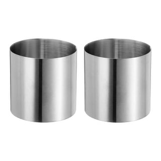 2PCS Round Cake Ring Stainless Steel Pastry Mousse Dessert Ring - Bed ...