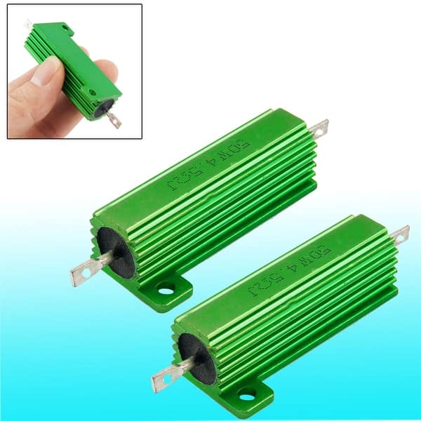 50W 4.5 Ohm Screw Tap Mounted Aluminum Housed Wirewound Resistors 2Pcs ...