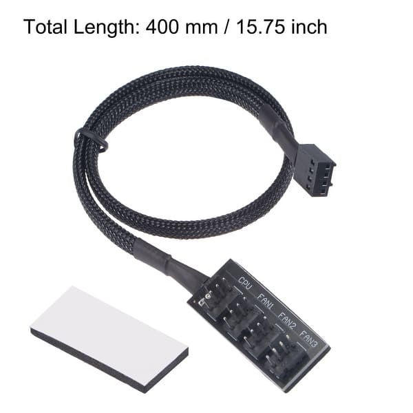 Fan Power Supply Cable 1 to 4 with 4 Pin for PC CPU 40x18mm Head 2pcs ...