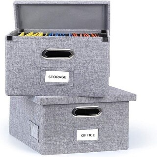 Collapsible Hanging File Storage Box (2packs) - Bed Bath & Beyond ...