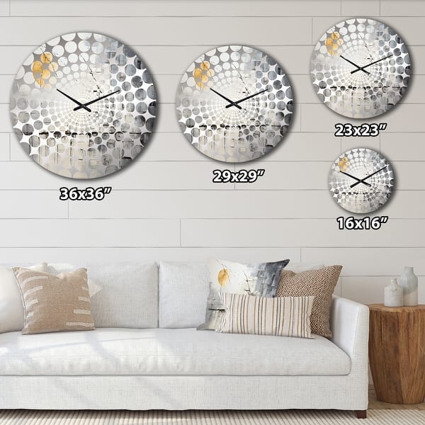 grey stone wall clock