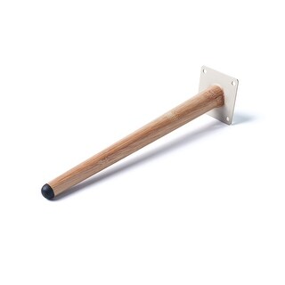 FM Furniture 19.68 Inch Round Steel Light Wood Slanted Furniture Legs ...