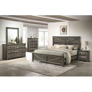 Rustic Gray Bedroom Furniture Collection Farmhouse Style - Bed Bath ...