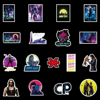 100Pcs Cartoon Decal Cyberpunk Graffiti Suitcase Helmet Adhesive Car ...