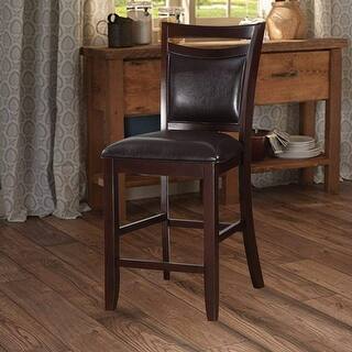 Modern Curved Back Counter Height Chairs (Set of 2) Dark Brown - Bed ...
