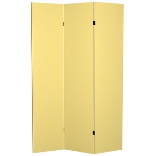 6 ft. Tall Double Sided Laguna Yellow Canvas Room Divider - Bed Bath ...