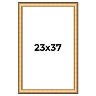 23x37 Frame Gold Plein Aire Solid Wood Picture Frame Width 2 Inches ...