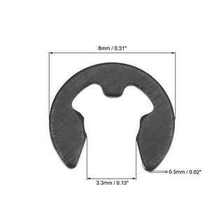 E-Clip Circlip 4mm External Retaining Shaft Ring Carbon Steel 100pcs ...