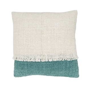 Two-Tone Fringe Throw Pillow - Bed Bath & Beyond - 43125092
