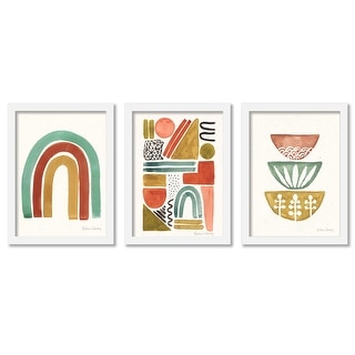 Stacked Mid Century Pauline Stanley Abstract 2 - 3 Piece Framed Gallery ...