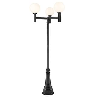 Laurent 3 Light Outdoor Post Mounted Fixture - Black - Bed Bath ...