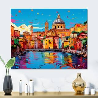 Designart "Popart Rome City I" Rome Metal Wall Art - Bed Bath & Beyond ...