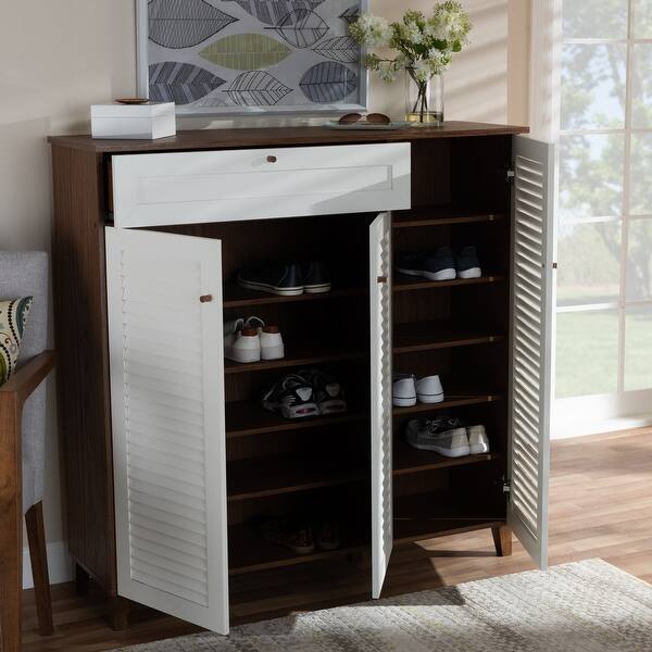 Carson Carrington Agnew Modern and Contemporary 11-shelf Shoe Cabinet ...