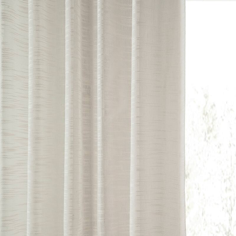 Exclusive Fabrics Open Weave Linen Sheer Curtain (1 Panel) - On Sale ...