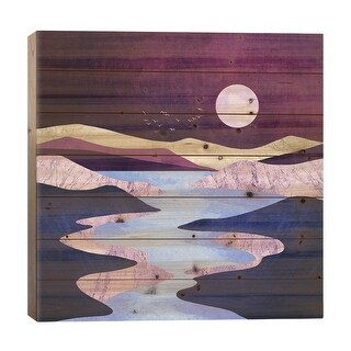 Periwinkle River Print On Wood by SpaceFrog Designs - Multi-Color - Bed ...