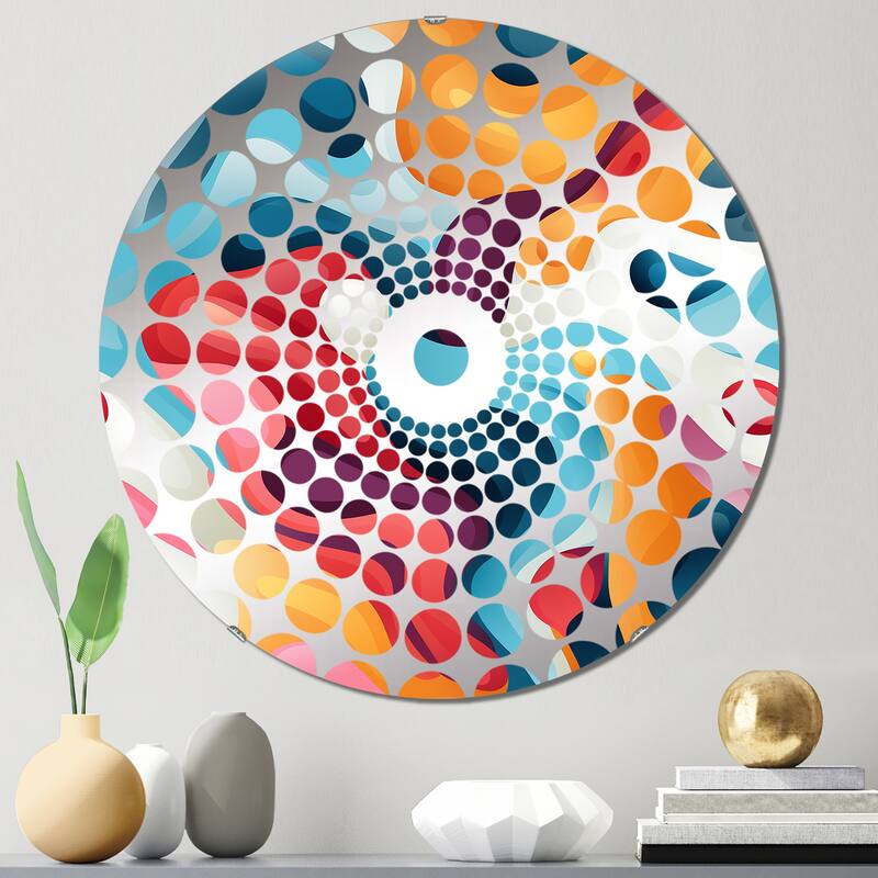 Designart "Colorful Popart Playful Mirage" - Modern Pop Art Concentric ...