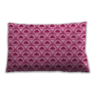 Ahgly Company Patterned Indoor-Outdoor Raspberry Red Lumbar Throw ...