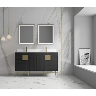 Alma Bulanka 60 inch Vanity Dawn grey , Golden Brass Hardware - Bed ...