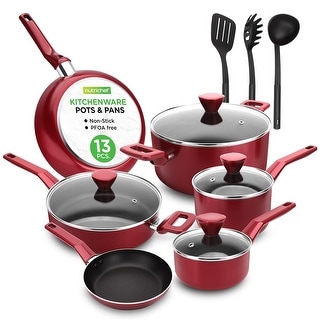 13 Pcs. Nonstick Kitchen Cookware PFOA-Free Heat Resistant Kitchenware ...