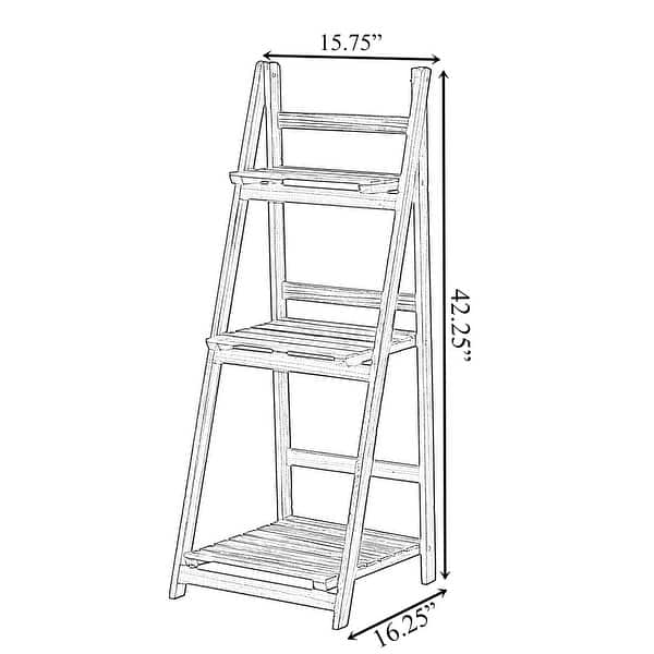 Natural Wooden Rustic Three Tier Three Size Shelves Display - Bed Bath ...