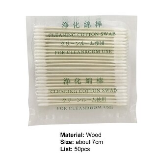 50Pcs Set Compact Wood Cleaning Swab Wet Dry Dual Use Practical Tip ...