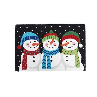 Snowman Trio Hooked Rug - 2' x 3' - Bed Bath & Beyond - 37365970
