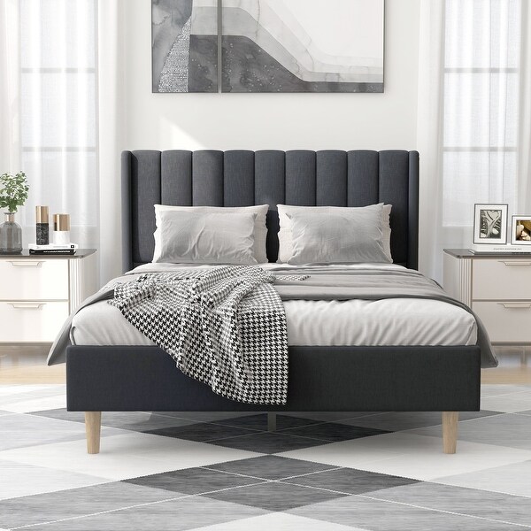 Alazyhome Upholstered Platform Bed Frame On Sale Bed Bath Beyond 35484342