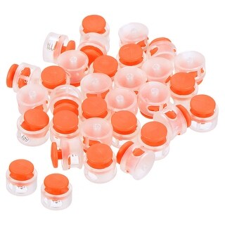 Cord Locks, 30 Pack Round Spring Toggle Stopper, Clear Bright Orange ...