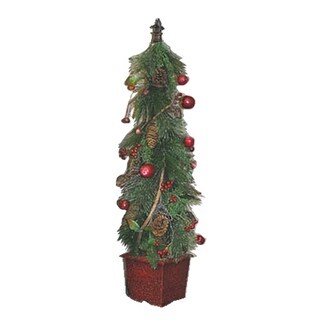 Pine with Ornaments Artificial Potted Tree - 2.5' - Bed Bath & Beyond ...