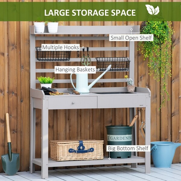 Aluminum potting table store