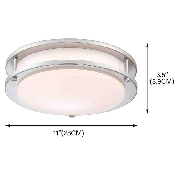 1-Light 17W LED Rounded Ceiling Light(5CCT) - φ11"x3.5" - Bed Bath ...