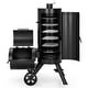MAISON ARTS Extra Large Charcoal Vertical Smoker Grill & Offset Smoker ...