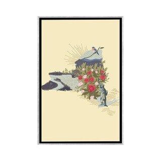 iCanvas "Illustrated State-New York" by Jacob Green Framed - Bed Bath ...